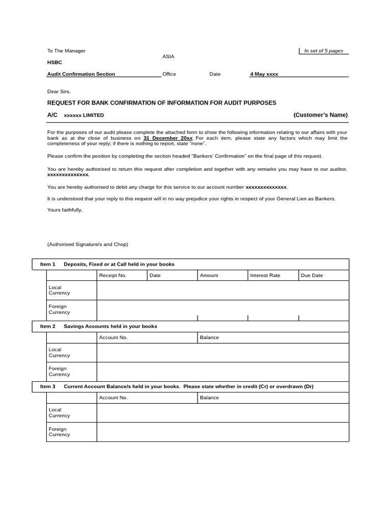 Bank Confirmarion Form (ENG) | PDF | Banks | Derivative (Finance)
