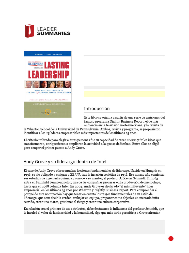 Lecciones de Los 25 Líderes Más Influyentes | PDF | Marca | Liderazgo