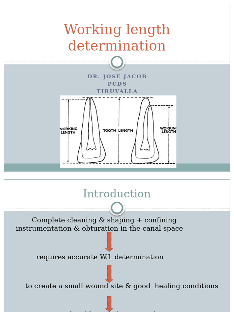 Working Length Determination | PDF | Dentistry Branches | Dentistry