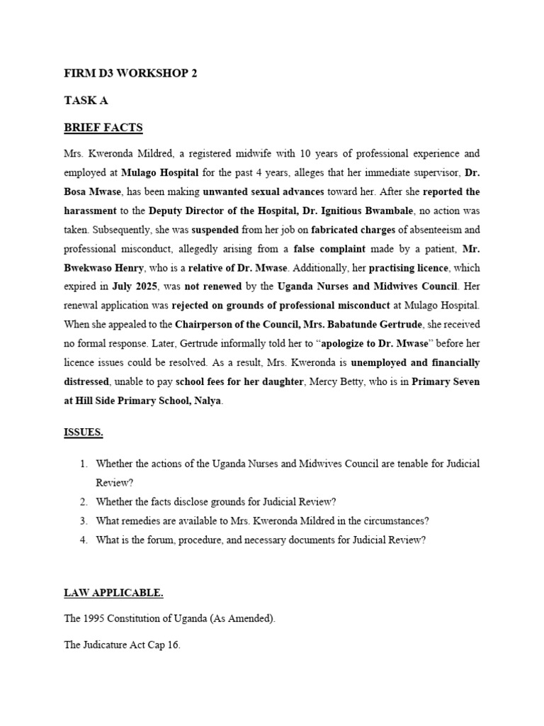 Civil Ltigation Module 5 Workshop 2 | PDF | Affidavit | Constitution