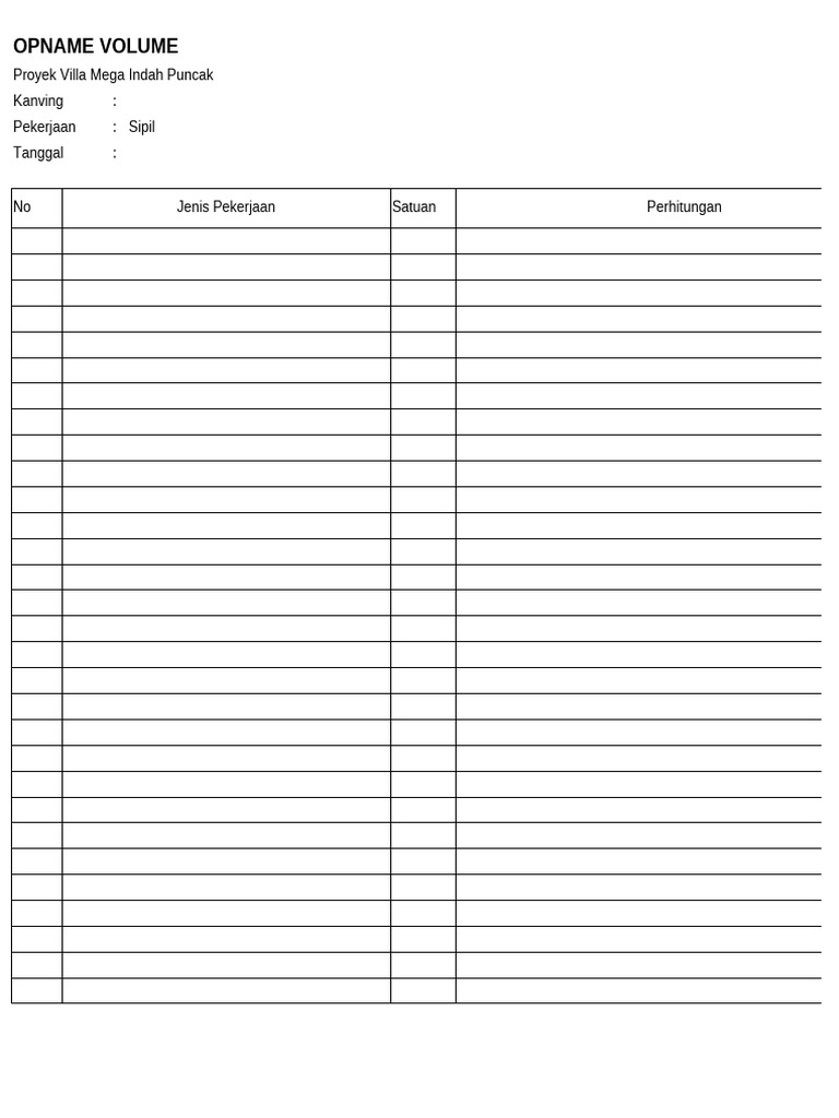 Form Opname | PDF