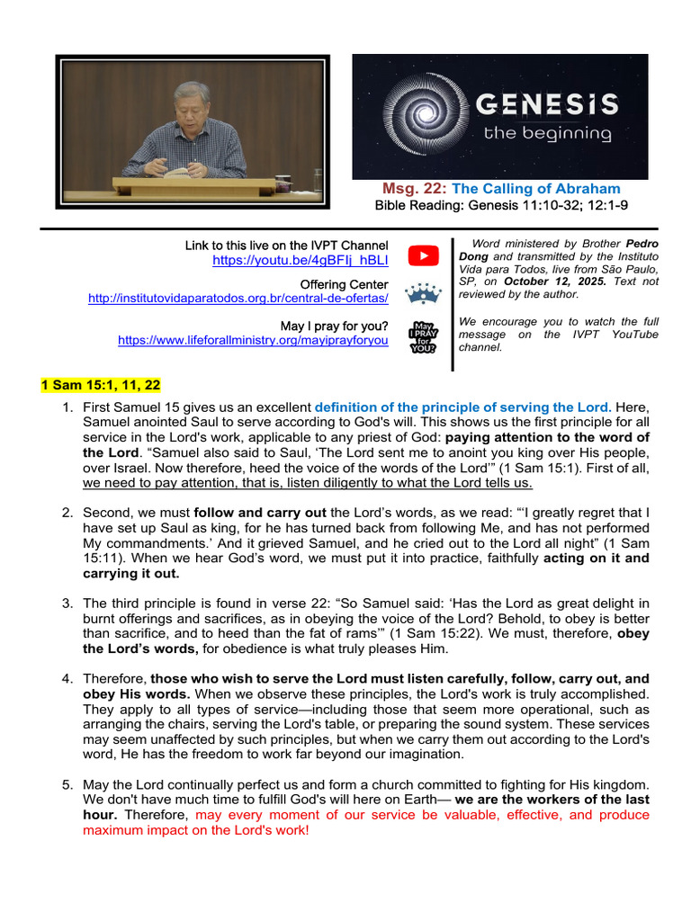 Abraham's Calling: Faith and Obedience | PDF | Abraham | Book Of Genesis