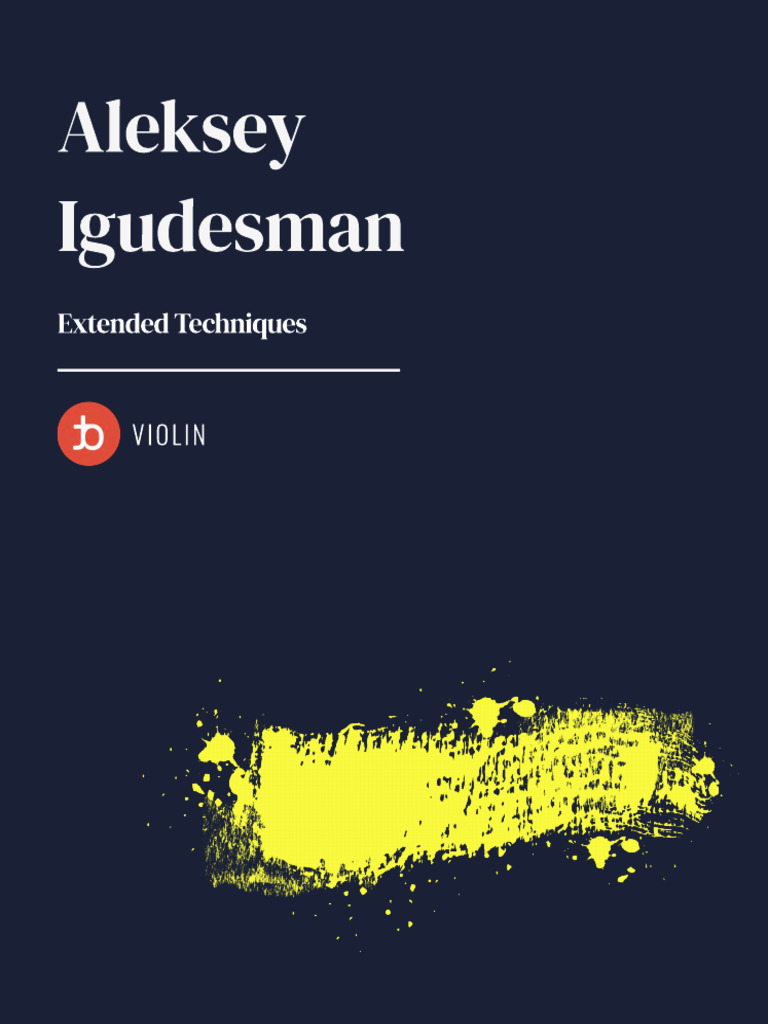 Extended Technique - Igudesman - Tonebase Violin Workbook | PDF ...