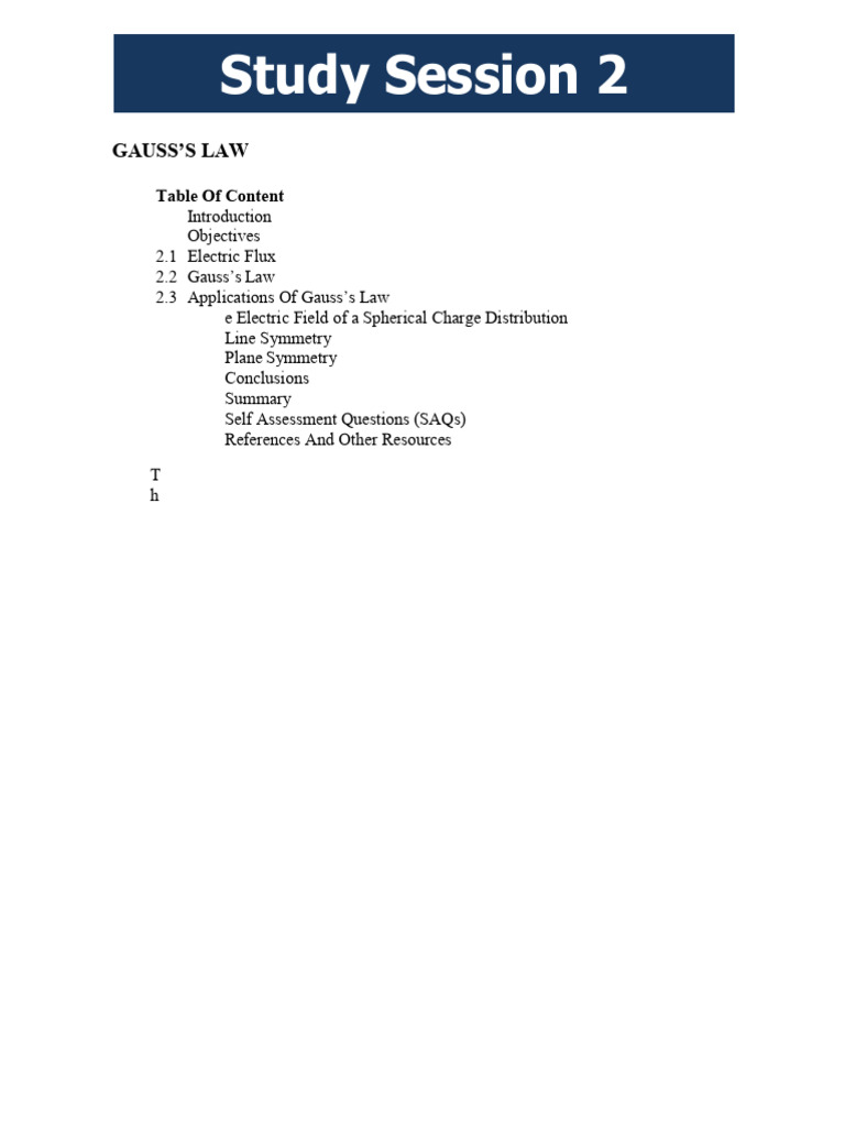 PHY102 - SESSION 2 Material | PDF | Electric Field | Flux