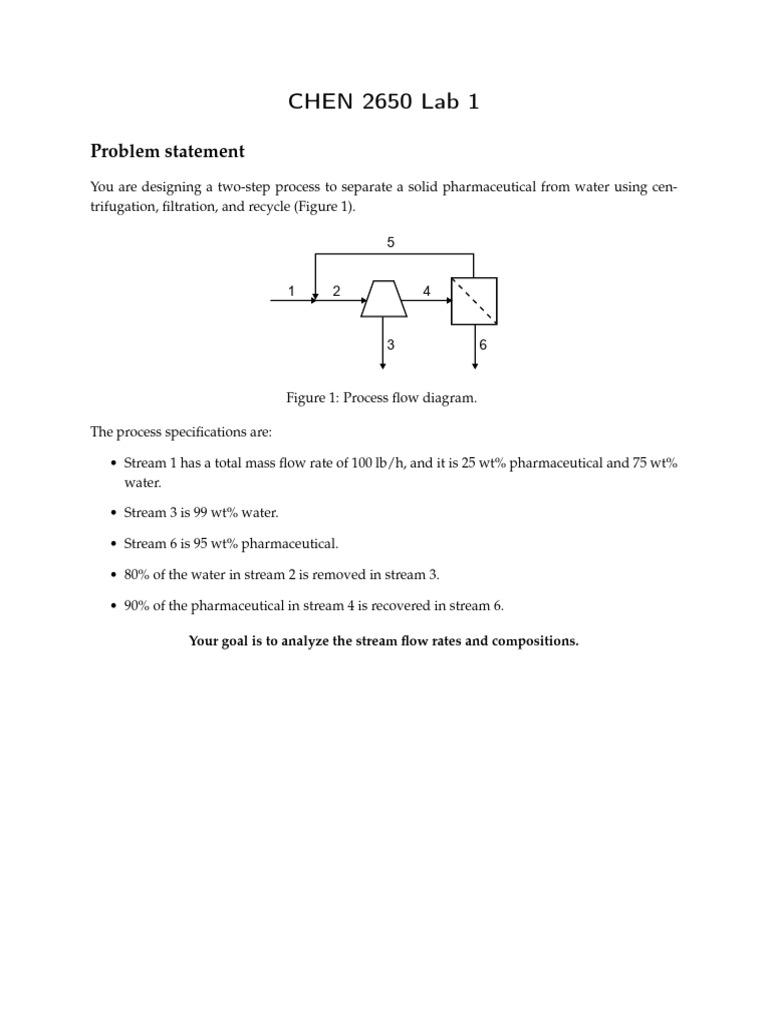 Pharmaceutical Separation Process Analysis | PDF