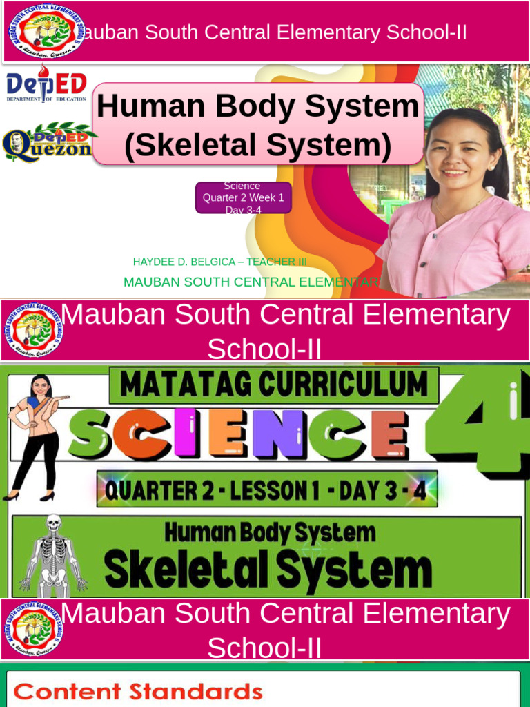 Science Q2 Week 1-2 Skeletal System | PDF | Physiology | Medical ...
