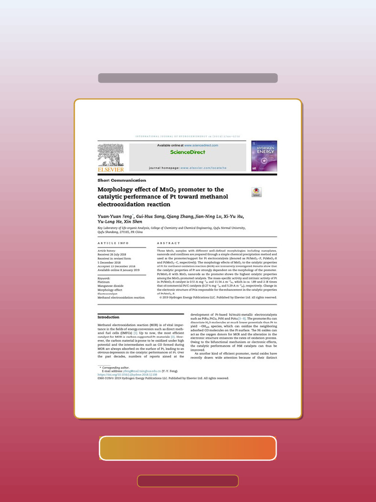 Complete Testbank Morphology Effect of MnO2 Promoter to the Catalytic ...