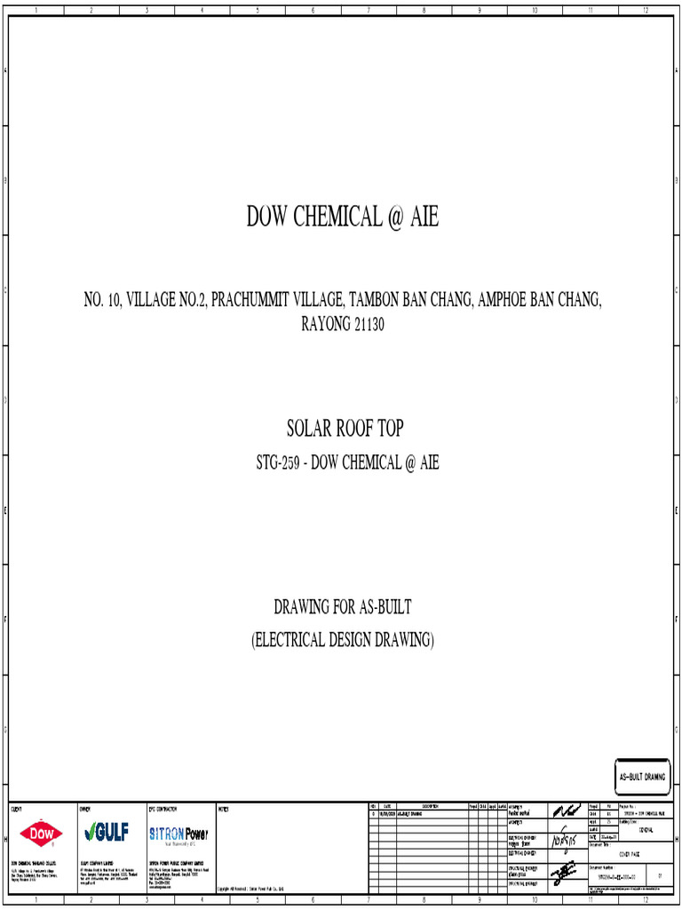 DOW AIE Solar Rooftop As-Built Drawing | PDF | Fuse (Electrical ...