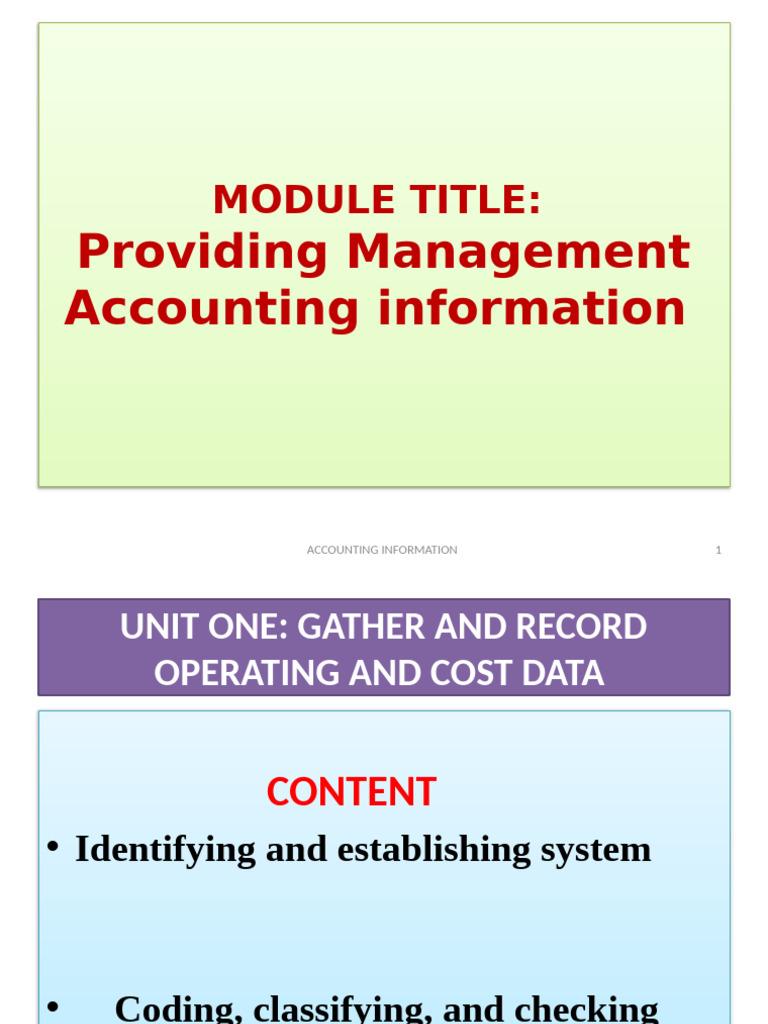 Provide MGT 1 - 2 ACC | PDF | System | Information