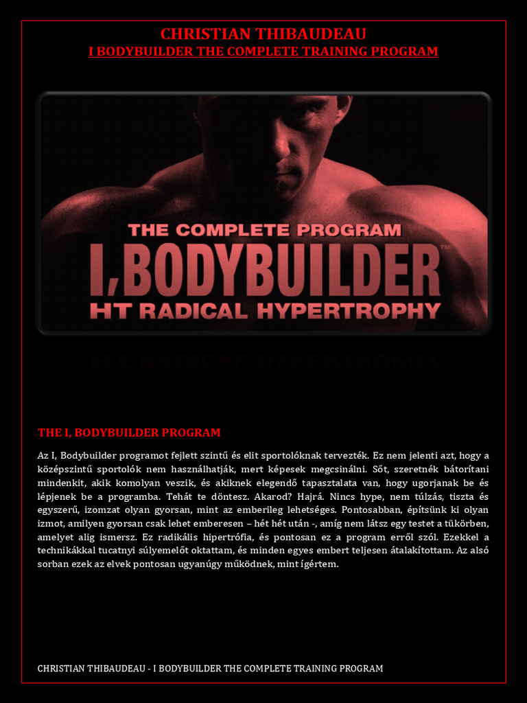 Christian Thibaudeau - I Bodybuilder The Complete Training Program | PDF