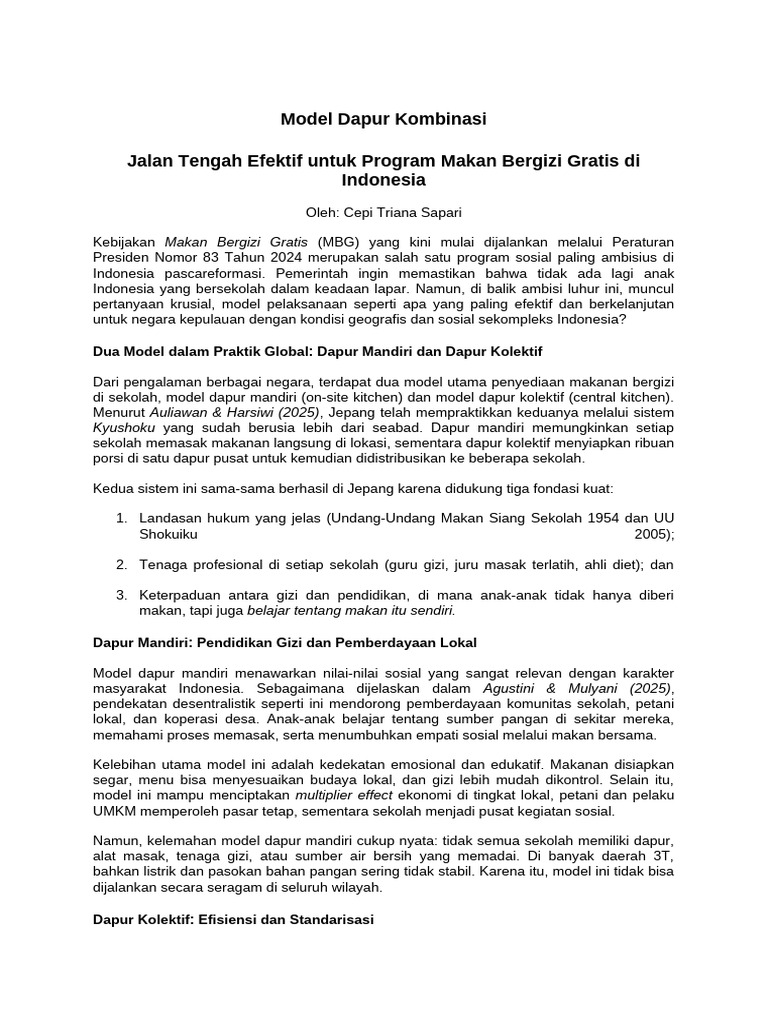 Model MBG Yang Efektif | PDF