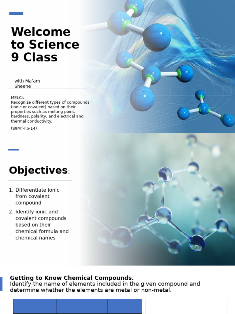 Ionic vs Covalent Compounds Guide | PDF | Chemical Compounds | Ion