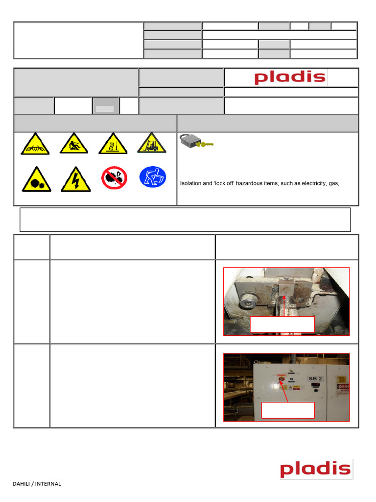 Line 10 Engineering SB Changeover SOP | PDF | Occupational Safety And ...