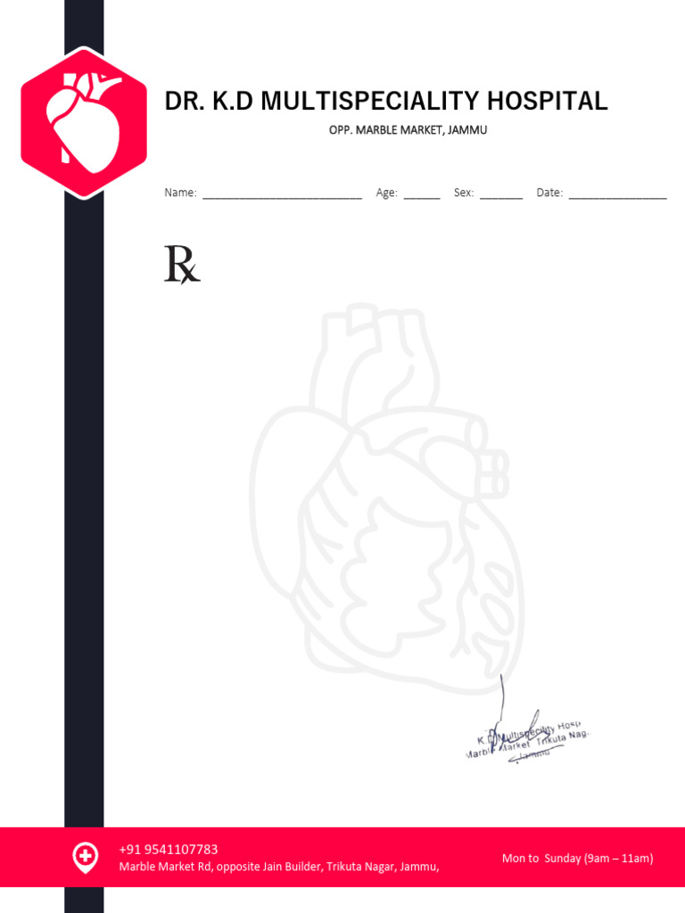 Cardiologist Prescription Template | PDF