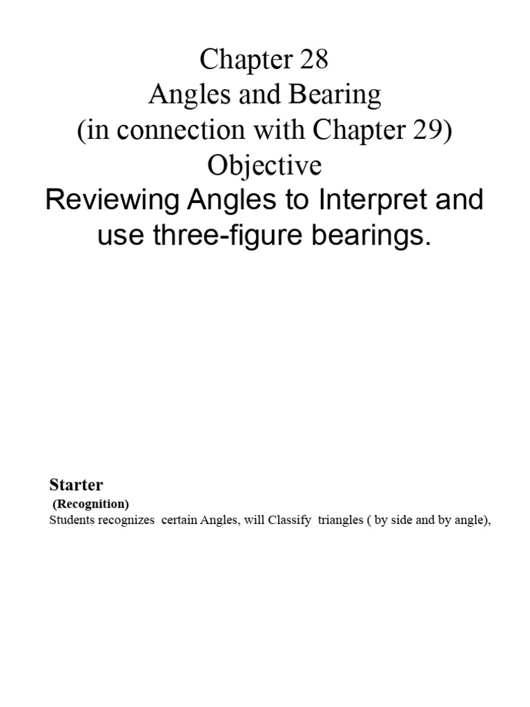 Angles - Bearing - Shapes | PDF | Triangle | Angle