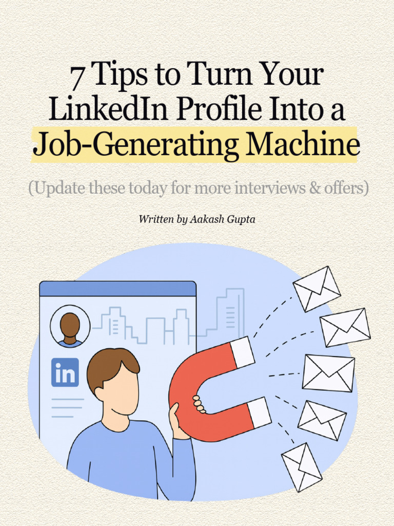 Turn Your LinkedIn Into Jobs | PDF