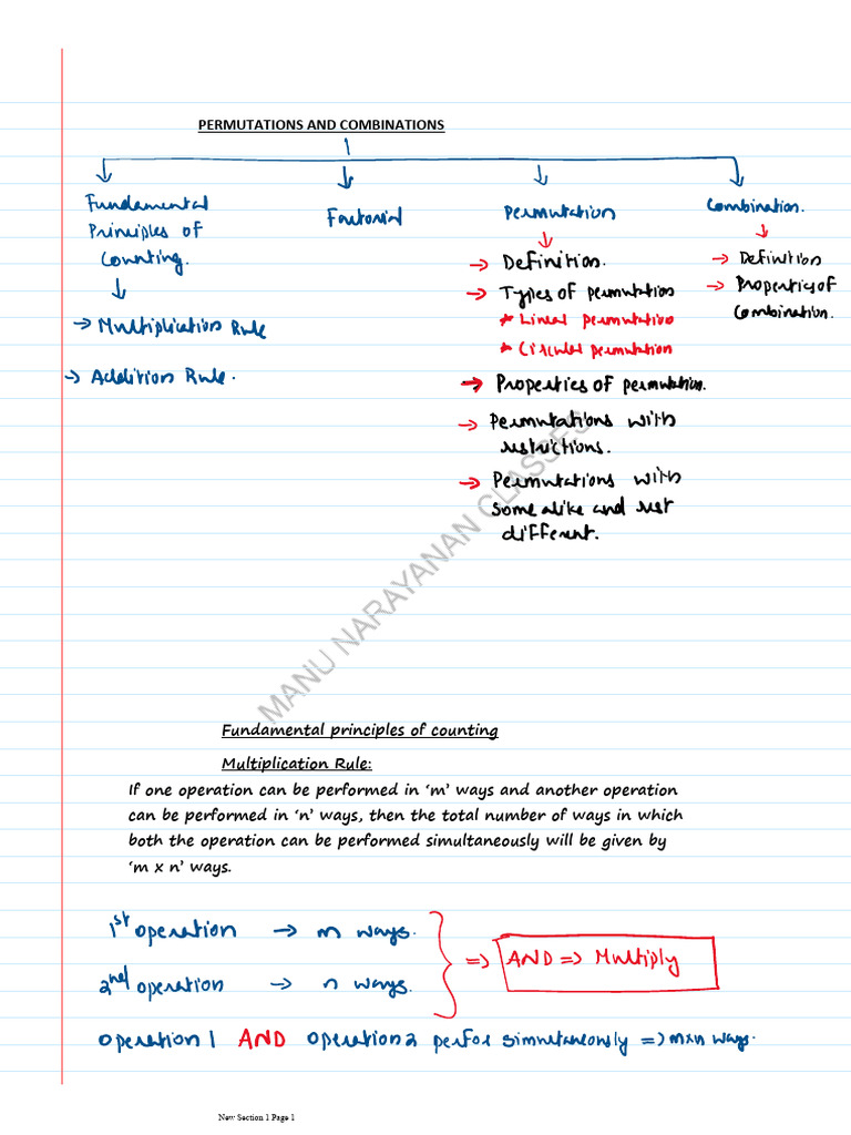 Counting Principles: Permutations & Combinations | PDF | Bus | Permutation