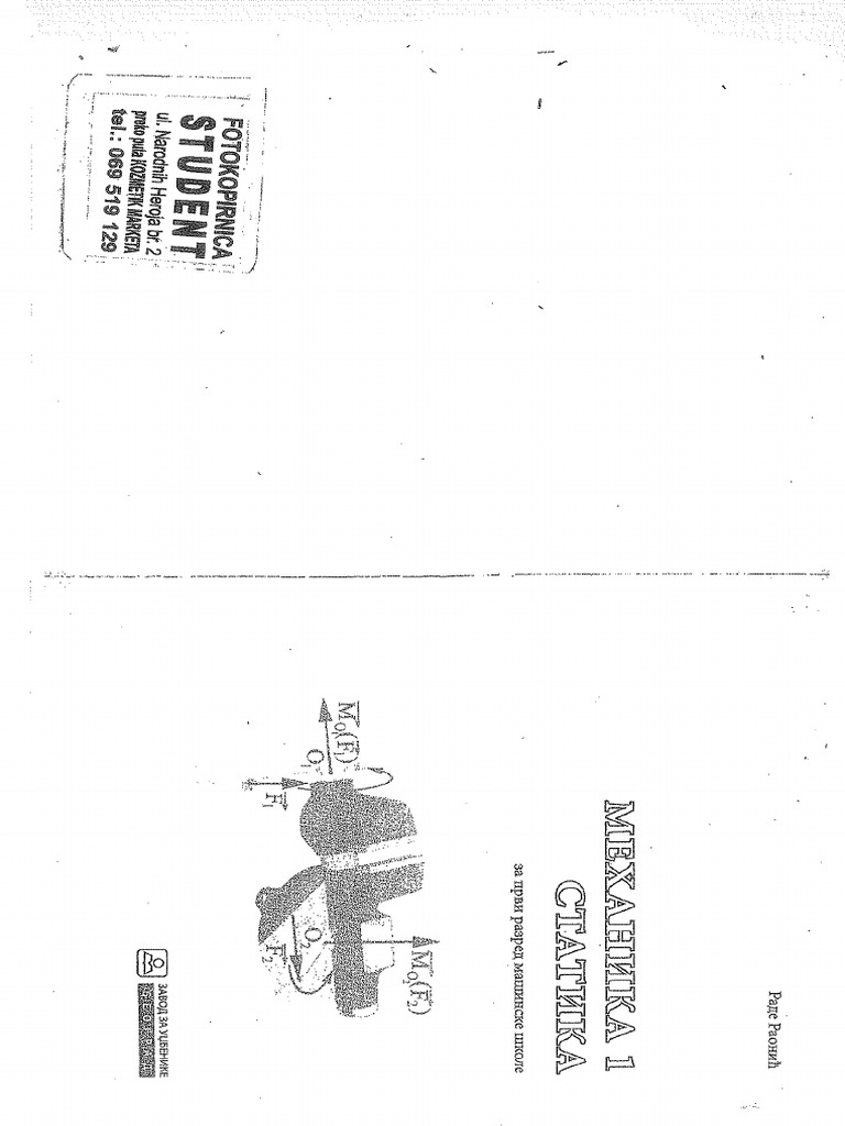 Mehanika I Statika 1 | PDF