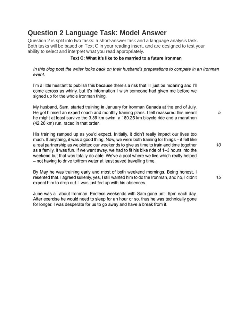 Writer's Effect - Model Answer | PDF | Linguistics | Cognition