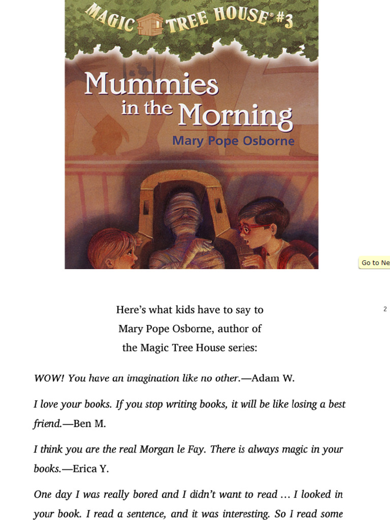 Mary Pope Osborne - MTH 03 - Mummies in The Morning | PDF