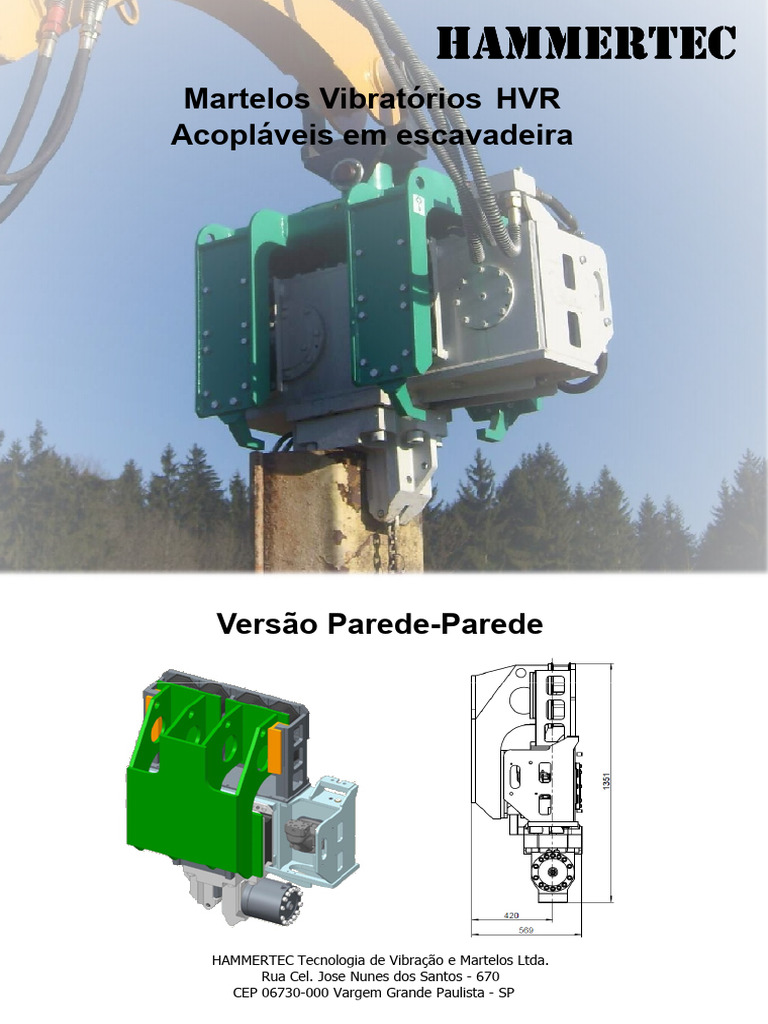Martelos Vibratórios HVR para Escavadeiras | PDF