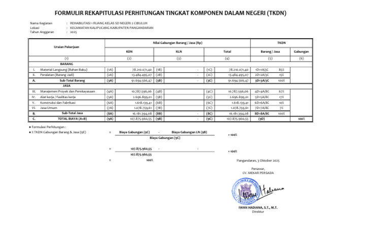 12. Formulir TKDN | PDF