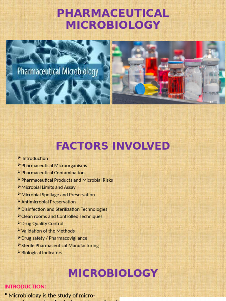 Pharmaceutical Microbiology Overview | PDF | Microbiology ...