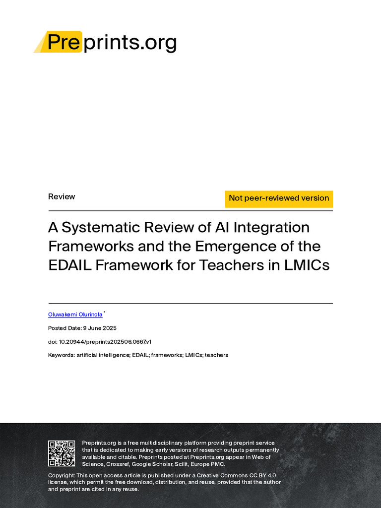 AI Integration Frameworks for Teachers | PDF | Artificial Intelligence ...