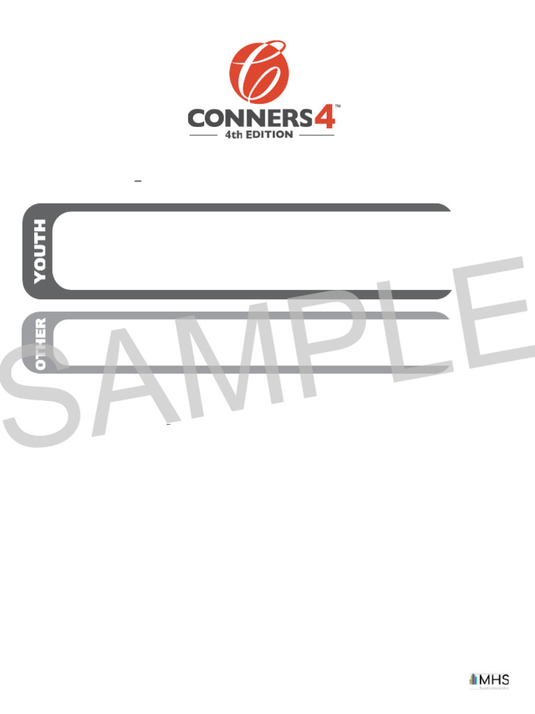 Conners 4 ADHD Index Self Report Sample Report | PDF | Attention ...