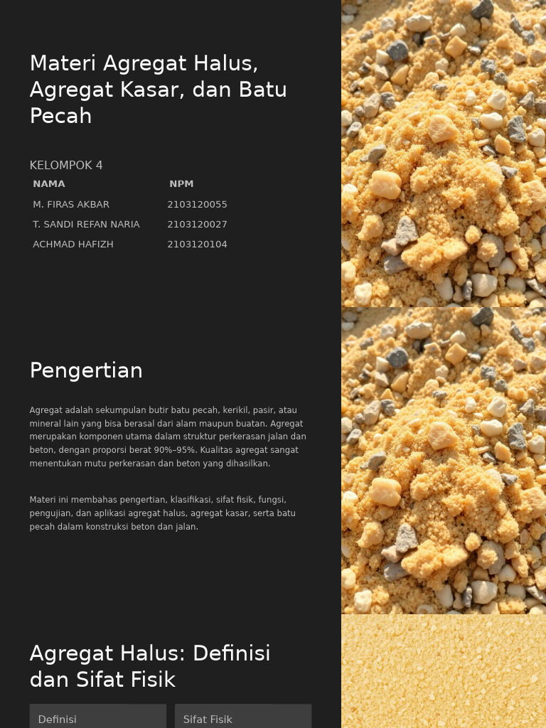 Agregat Halus, Agregat Kasar, Dan Batu Pecah | PDF