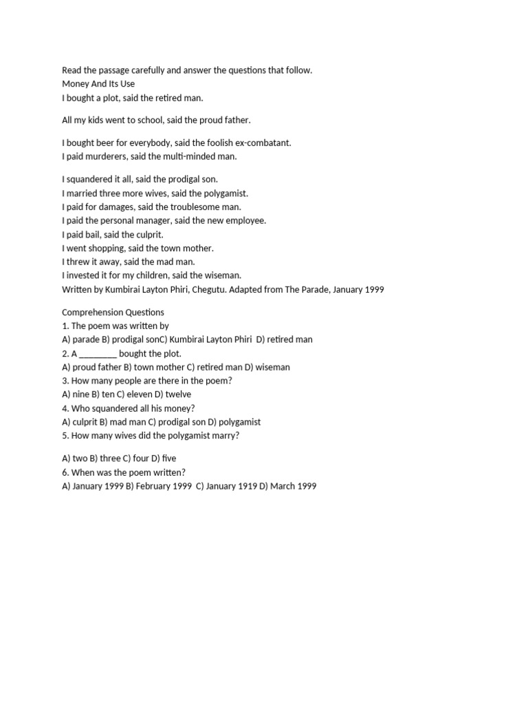 English Paper 1 | PDF