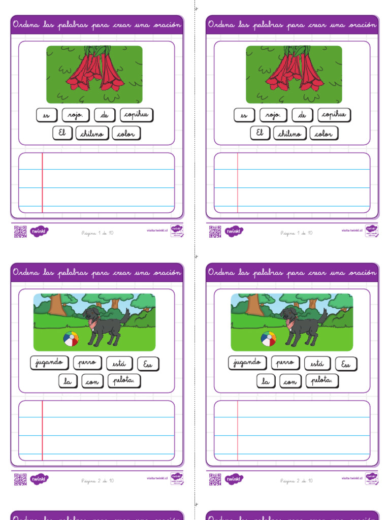 CL L 1721538566 Guia de Trabajo Ordena Las Palabras para Crear Una ...