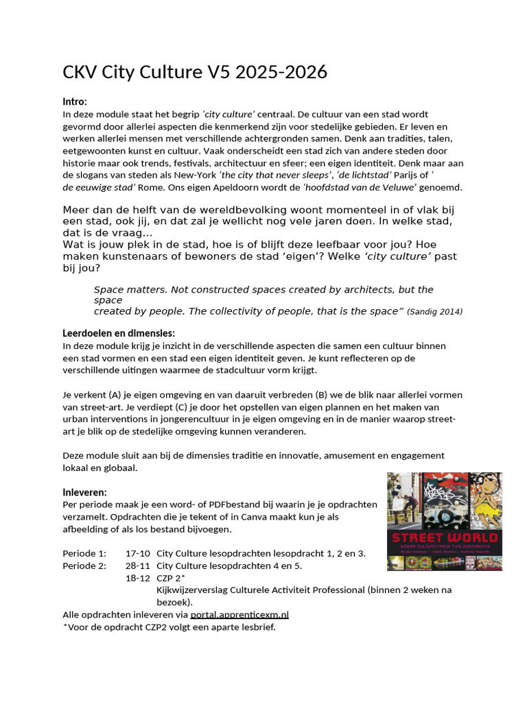 CKV City Culture V5 2025 2026 | PDF