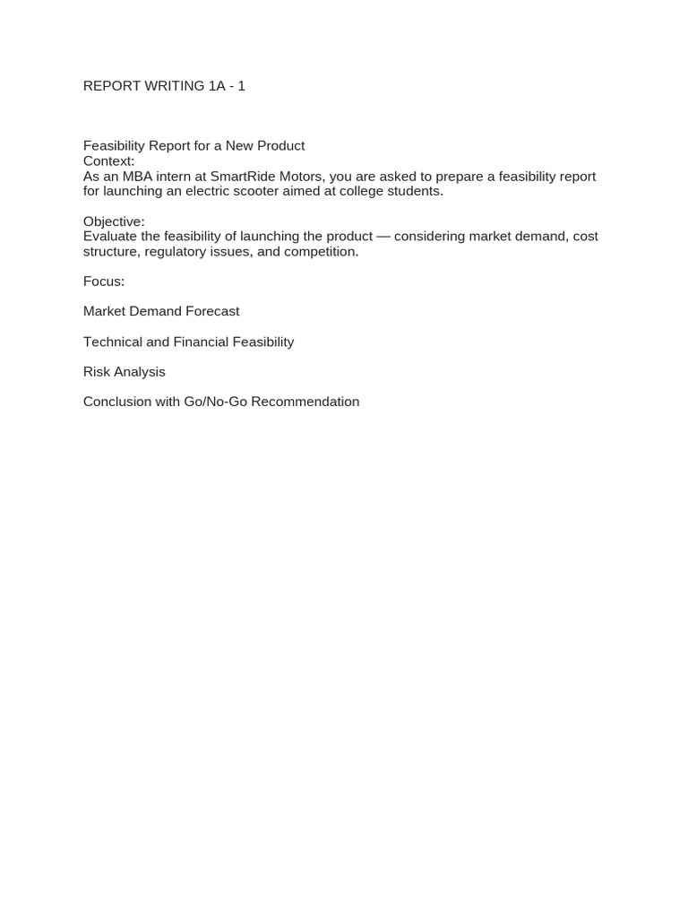 Feasibility Report for Electric Scooter | PDF