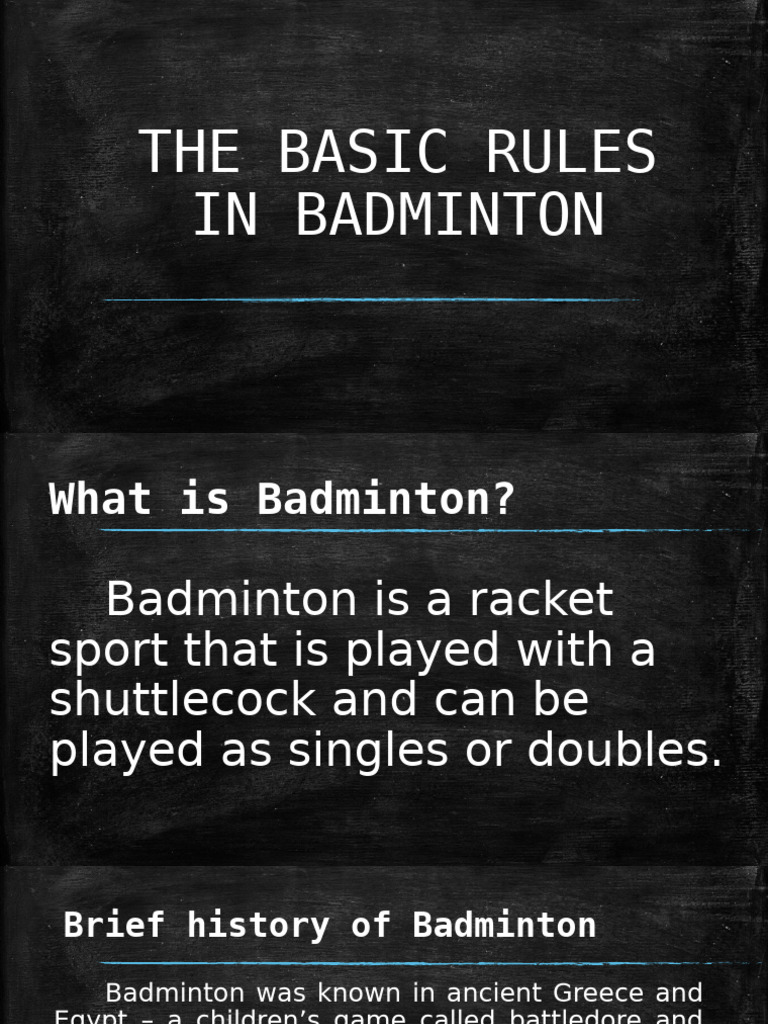 BADMINTON PE4-INDIVIDUAL and DUAL SPORTS | PDF | Traditional Sports | Summer Olympic Games