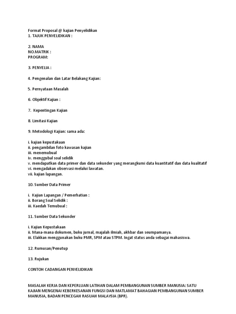 Format Proposal | PDF