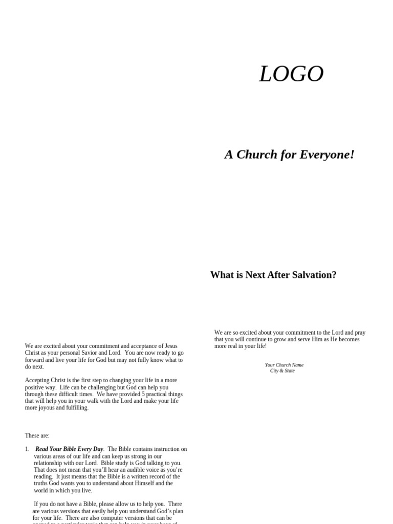 Next Steps After Salvation | PDF | Jesus | Salvation