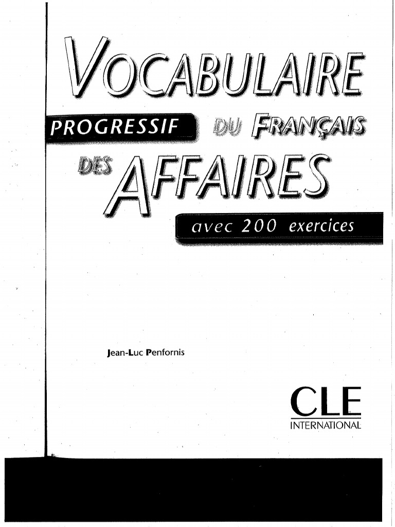 Extraits Vocabulaire Progressif Du Franais Des Affaires | PDF