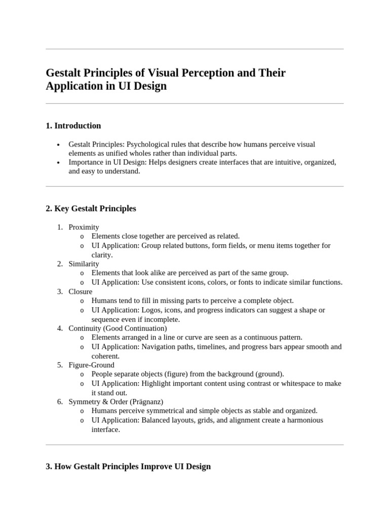Gestalt Principles of Visual Perception and Their Application in UI ...