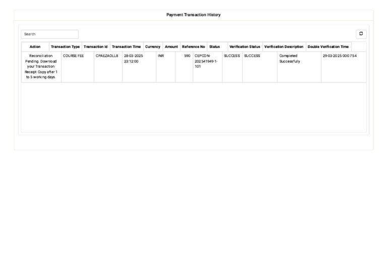 Payment Transaction History Overview | PDF