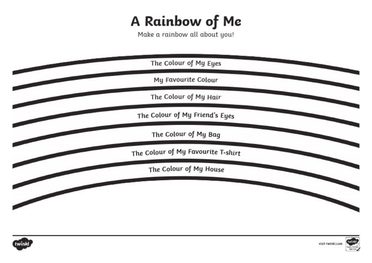 A Rainbow of Me - Activity Sheet | PDF