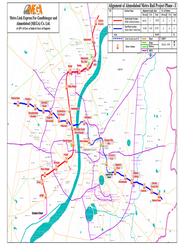Ahmedabad Metro Route Map | PDF