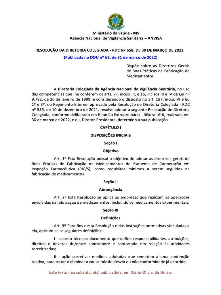 RDC 658 2022 | PDF