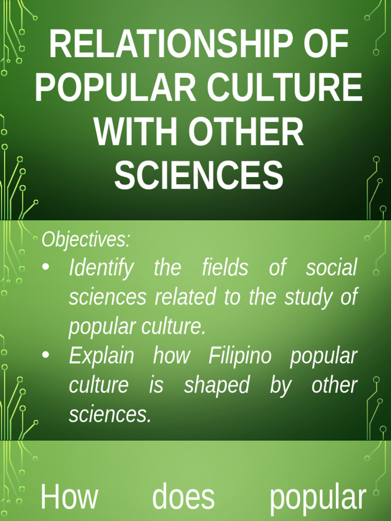 Relationship of Popular Culture With Other Sciences | PDF | Popular ...
