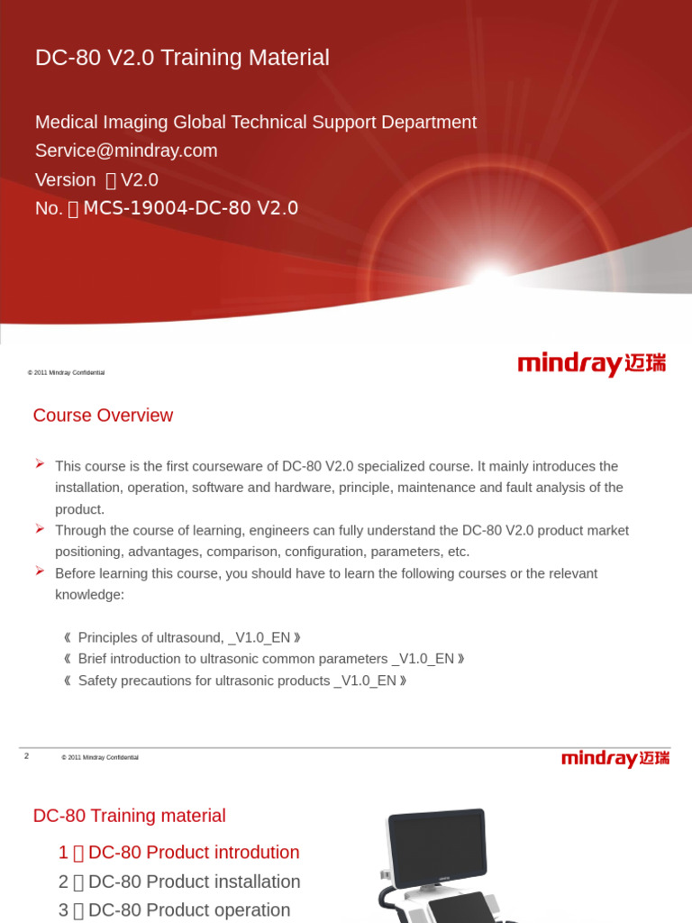 DC-80 V2.0 Training Material V2.0 en | PDF | Power Supply | Medical ...