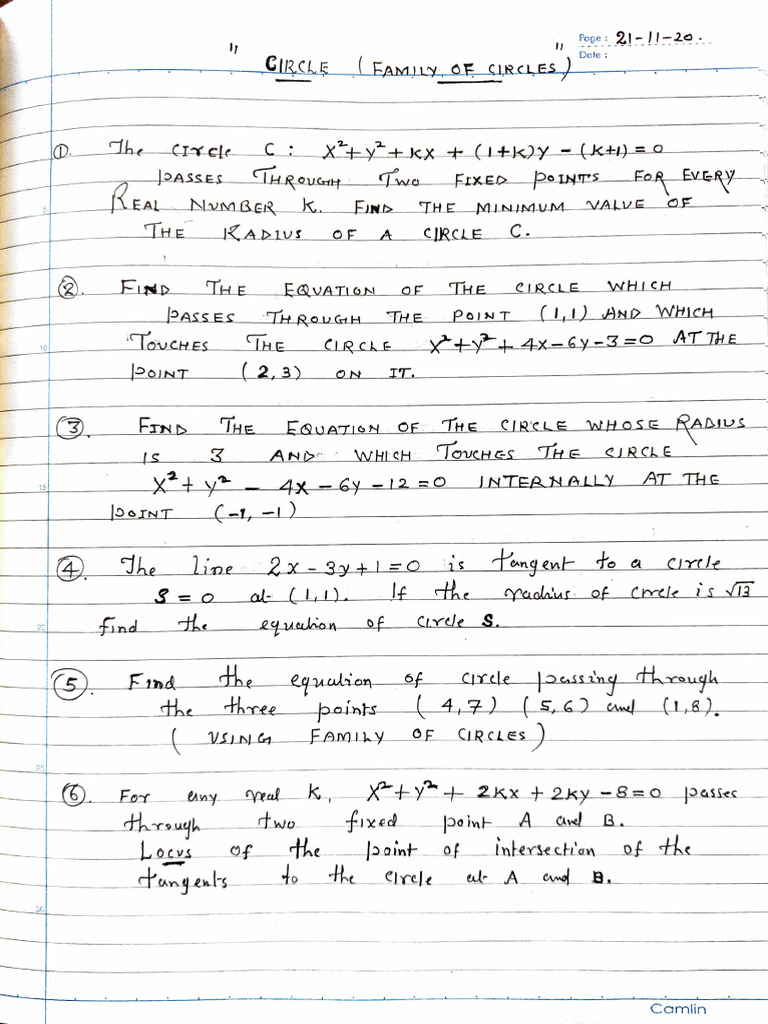 Circle Equations and Properties Explained | PDF