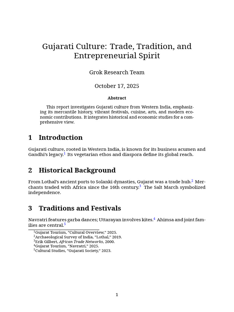 Gujarati Culture: Traditions and Trade | PDF