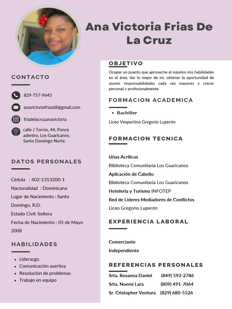 Ana Victoria Frias de La Cruz | PDF