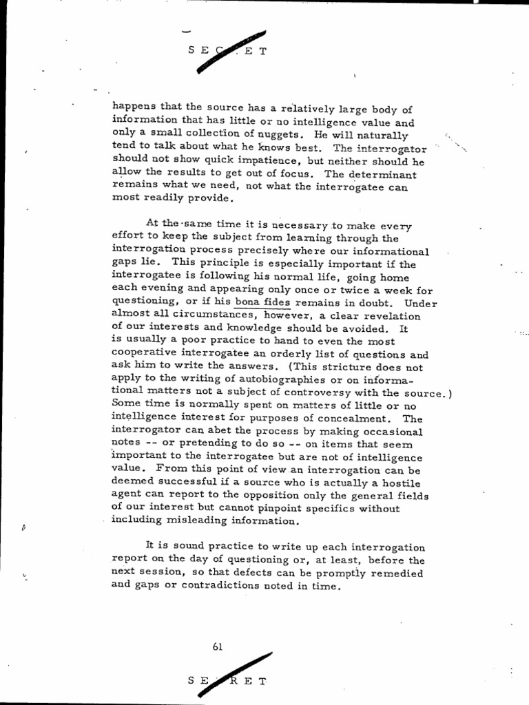Es-CIA KUBARK Counterintelligence Interrogation July 1963-Part2of3-2 | PDF