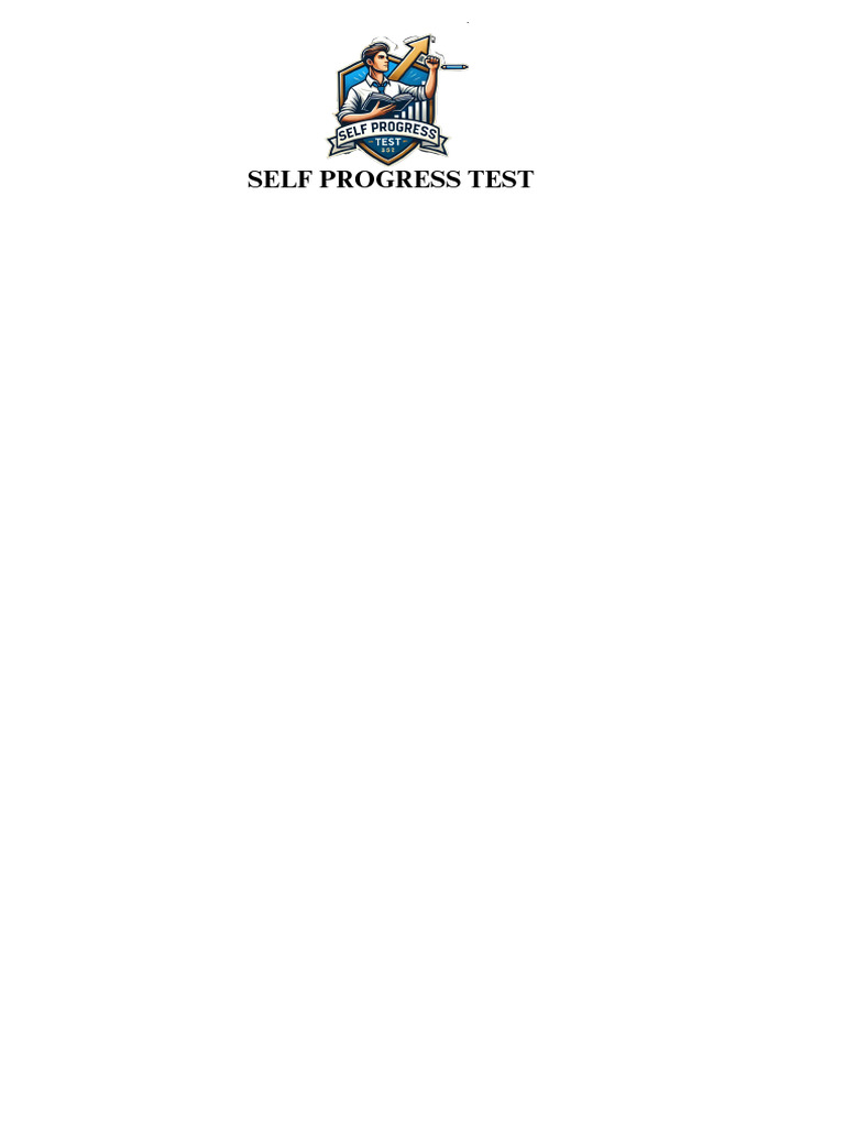 Self Progress Test | PDF